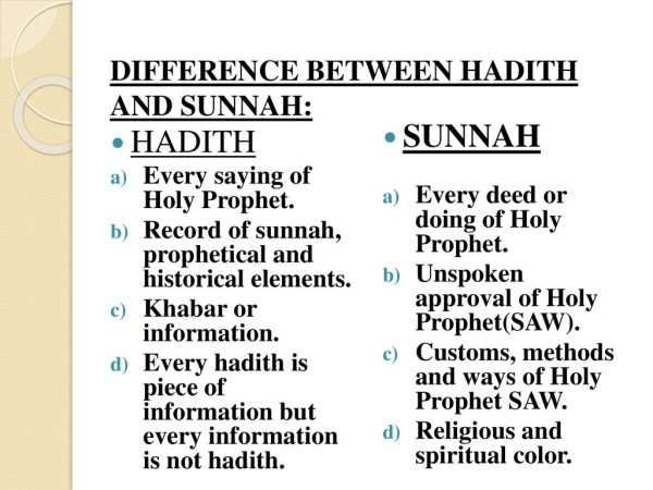 Les différences entre Sunna et Hadith : une clarification